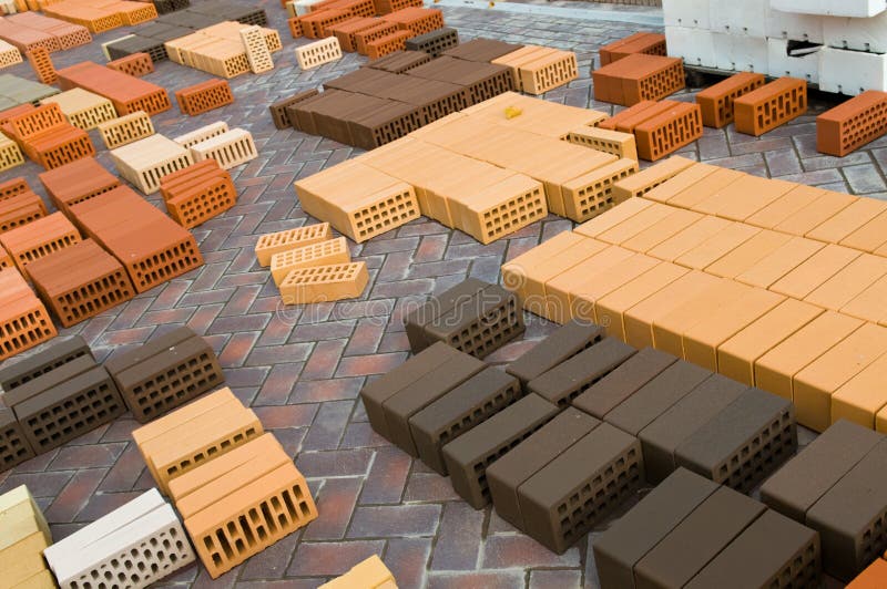 Construction red bricks stock image. Image of masonry - 7377219