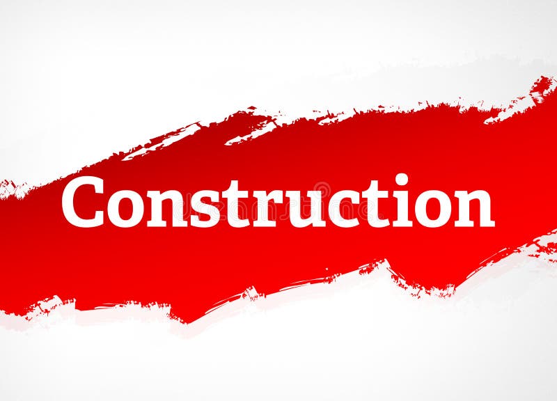 Construction Red Brush Abstract Background Illustration Stock ...