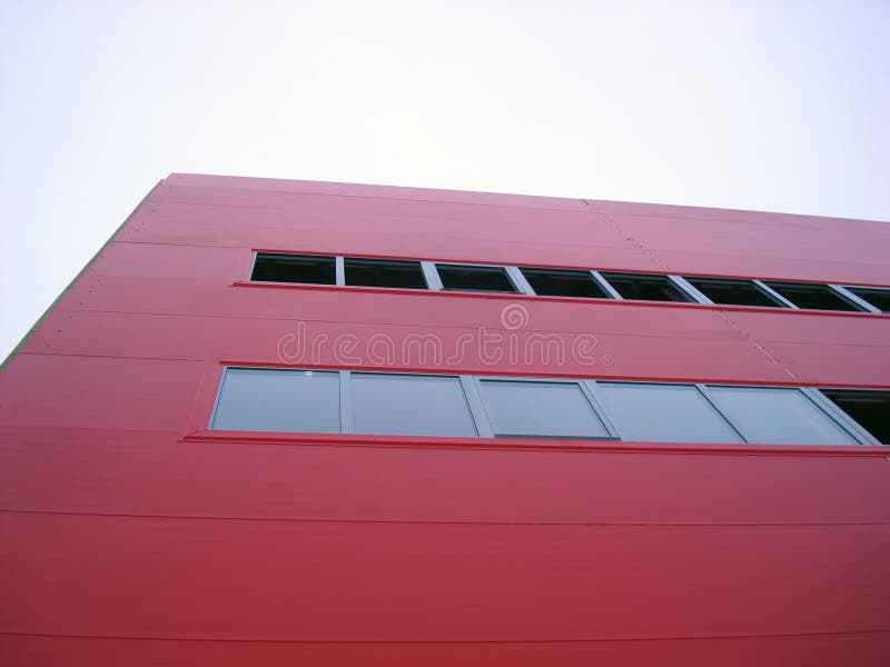 Construction Red Industrial Building Stock Photo - Image of design ...