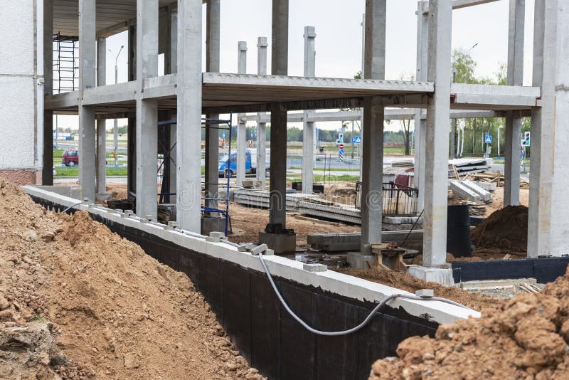 Construction of a Reinforced Concrete Building. Elements of a Concrete ...