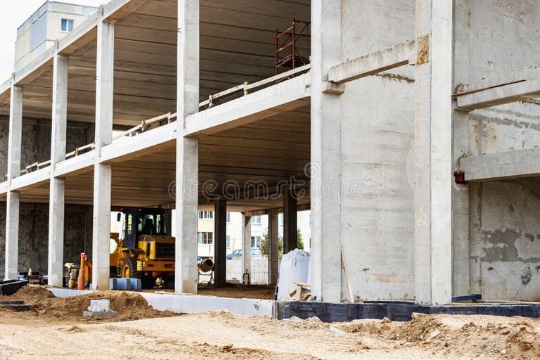 Construction of a Reinforced Concrete Building. Elements of a Concrete ...