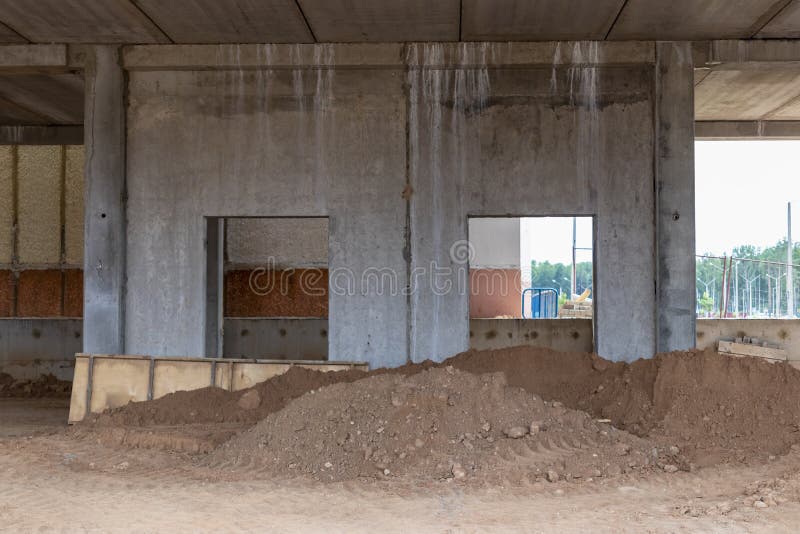 Construction of a Reinforced Concrete Building. Elements of a Concrete ...
