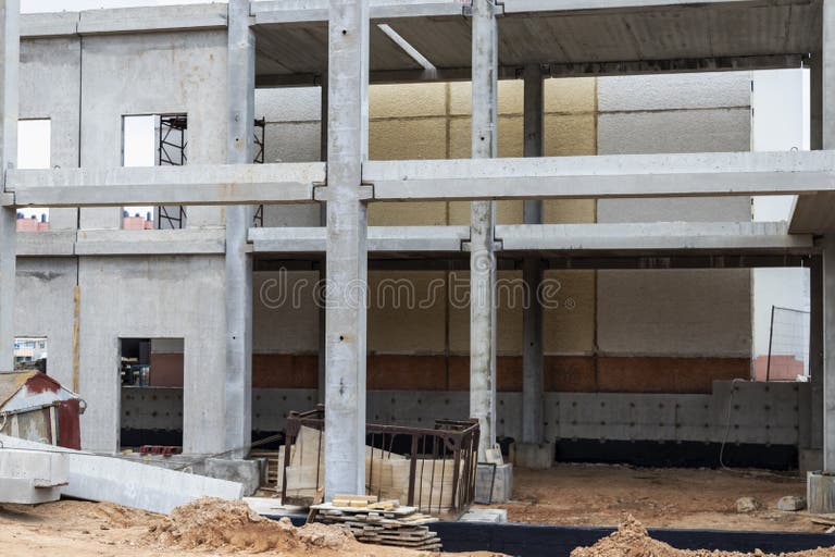 Construction of a Reinforced Concrete Building. Elements of a Concrete ...