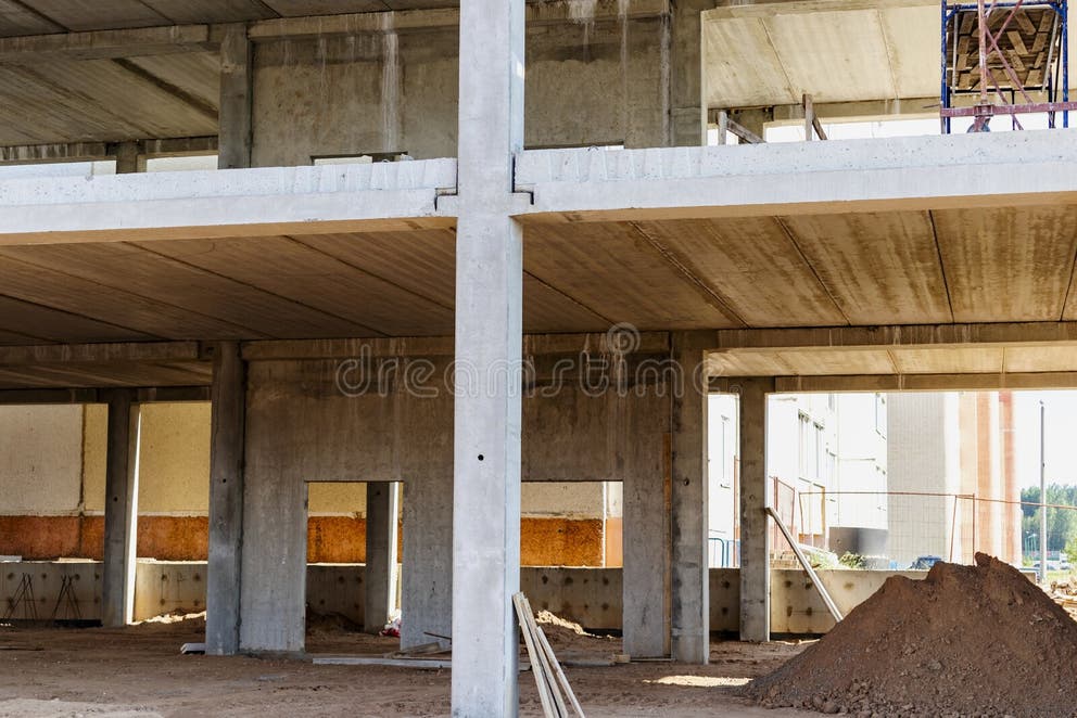 Construction of a Reinforced Concrete Building. Elements of a Concrete ...
