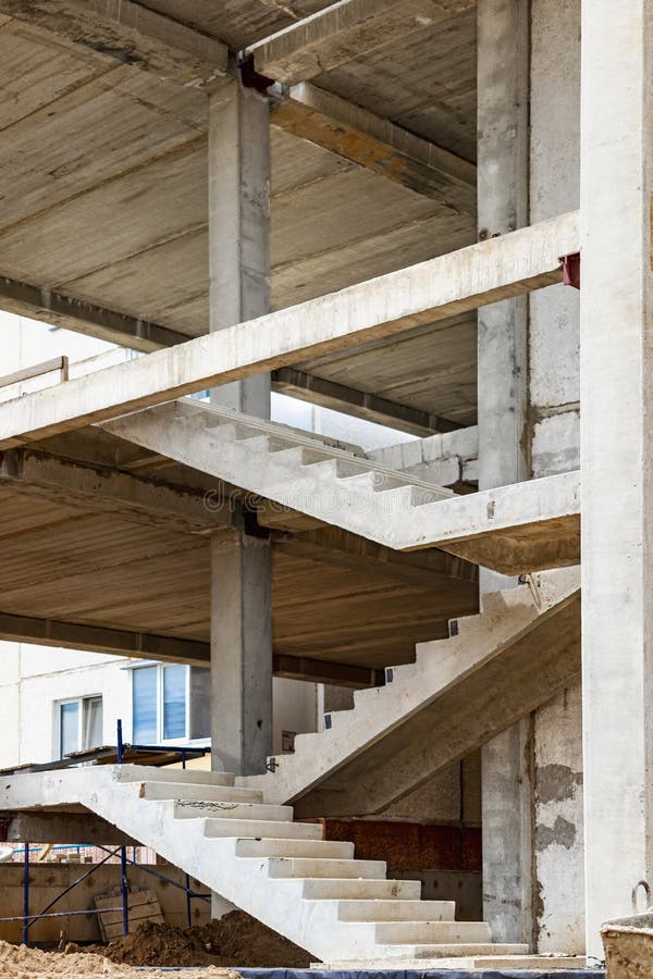 Construction of a Reinforced Concrete Building. Elements of a Concrete ...