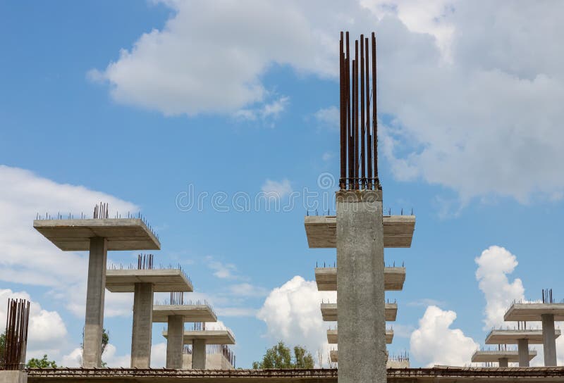 Construction of Reinforced Concrete Structures Stock Photo - Image of ...