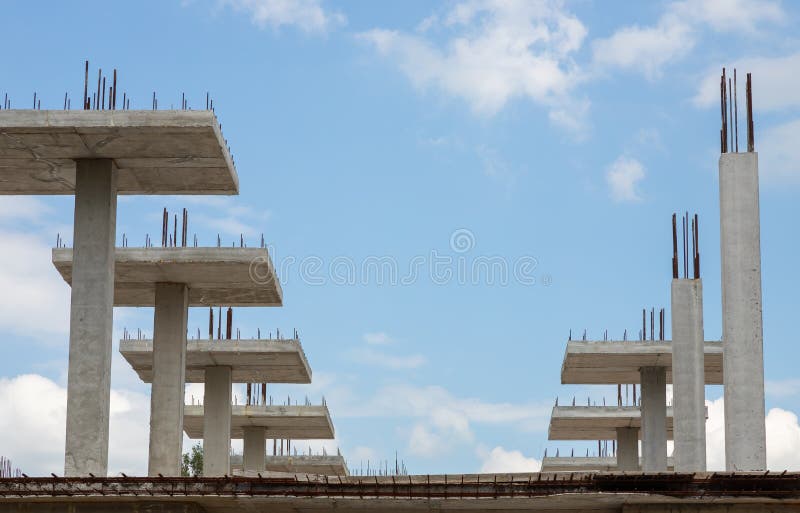 Construction of Reinforced Concrete Structures Stock Image - Image of ...