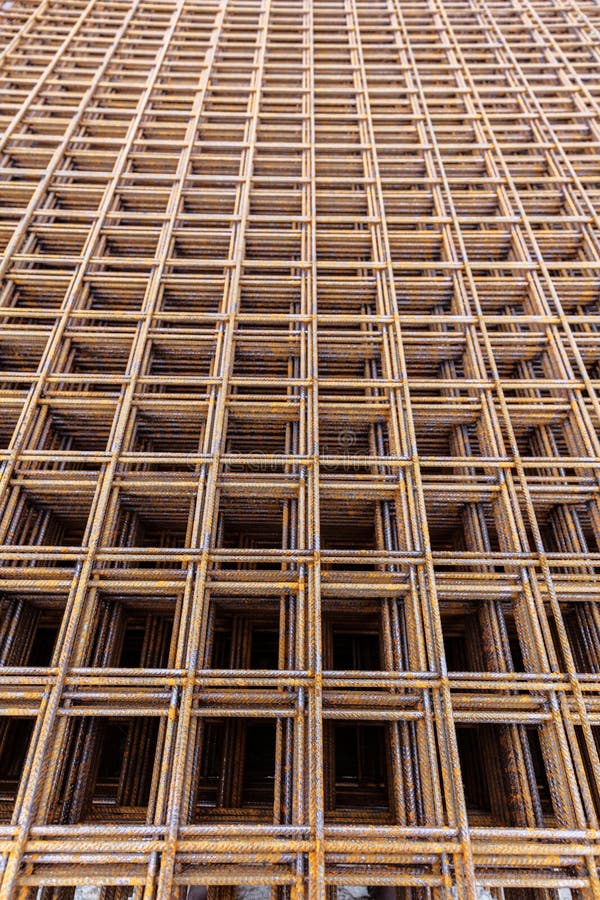 Construction Reinforcement Mesh - Steel Rods and Bars Stock Photo ...