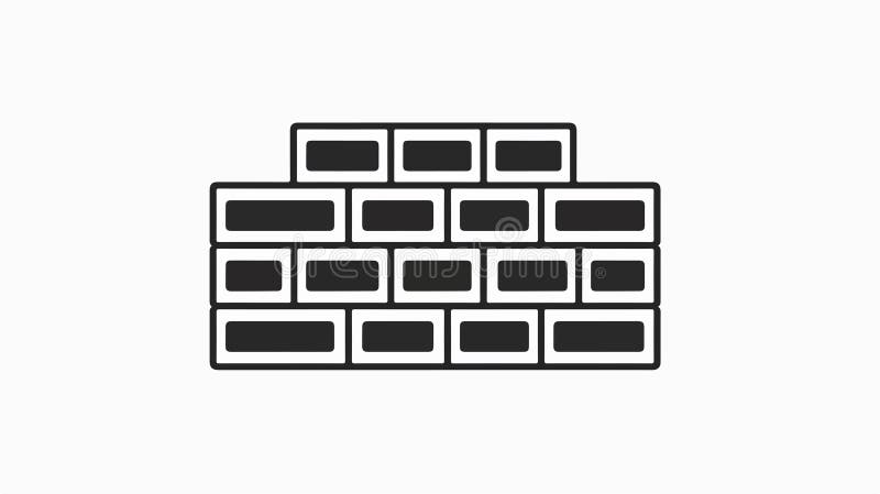Brickwork Construction Icon for Creative Designs Stock Vector ...