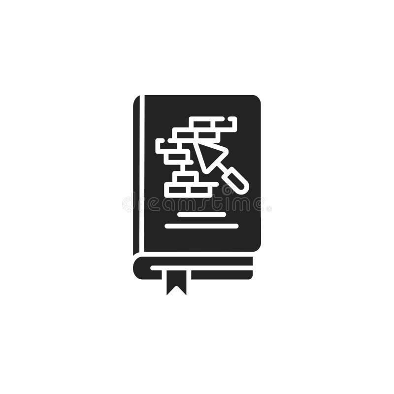 Construction and Repair Book Black Glyph Icon. Basic Knowledge about ...