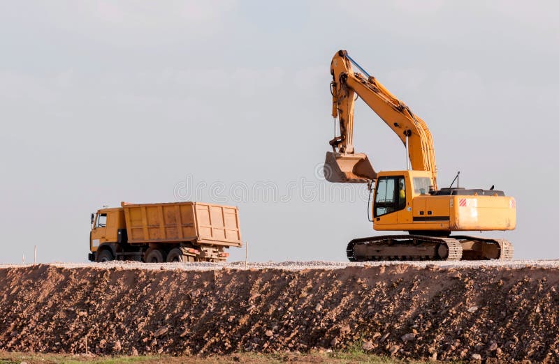 Construction and Repair of Roads and Highways Stock Image - Image of ...