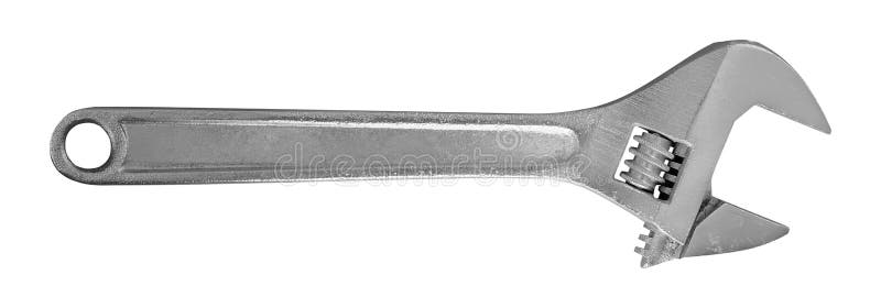 Construction, Repair, Tools - Front View Adjustable Spanner. Isolated ...