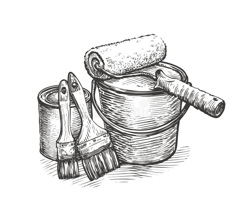 Construction Repair, Tools Sketch. Hardware Store Vector Illustration ...