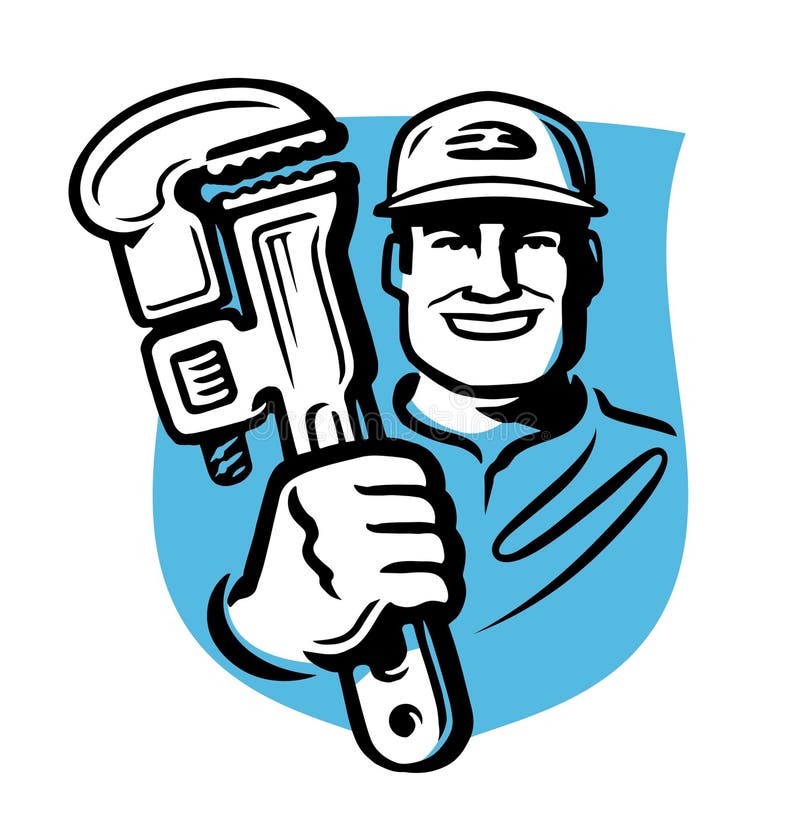 Plumber, Construction Worker Holding a Wrench, Tool. Construction or ...