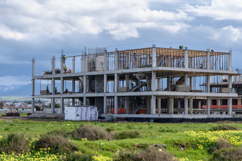 Construction of a Residential Building in Cyprus Near the Sea 1 Stock ...