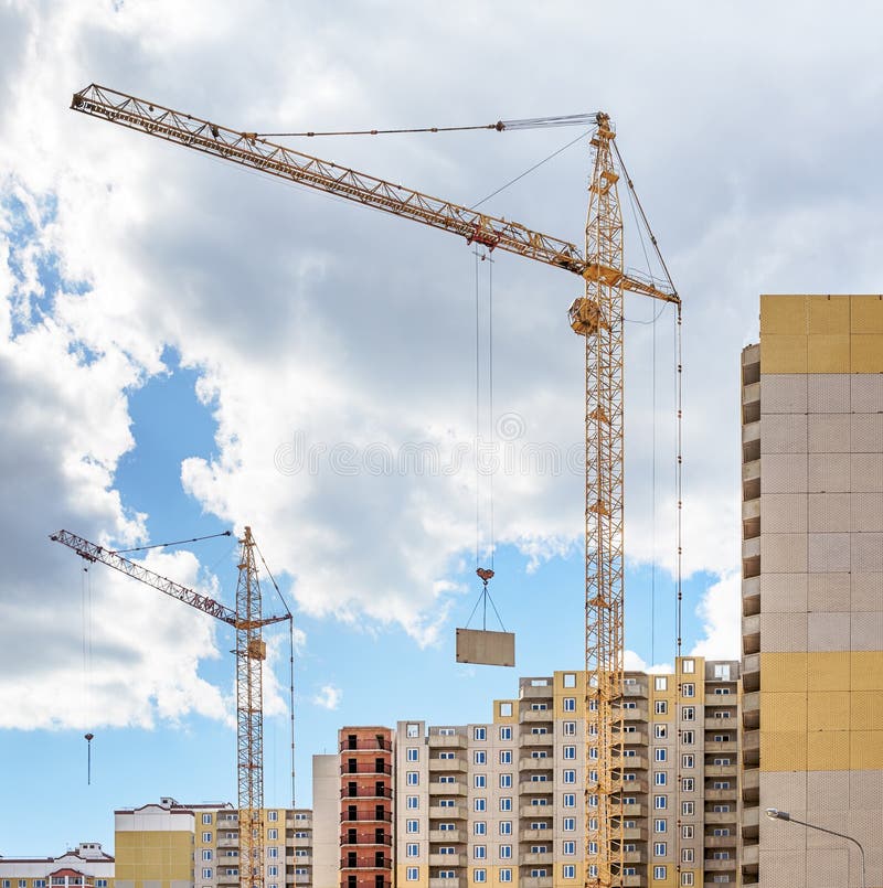 Construction Residential Building Stock Photo - Image of growth ...
