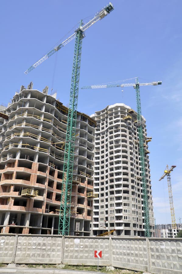 Construction. Residential Community Stock Photo - Image of glazing ...