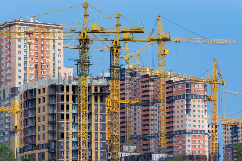 Construction of a Residential Complex Stock Image - Image of apartment ...