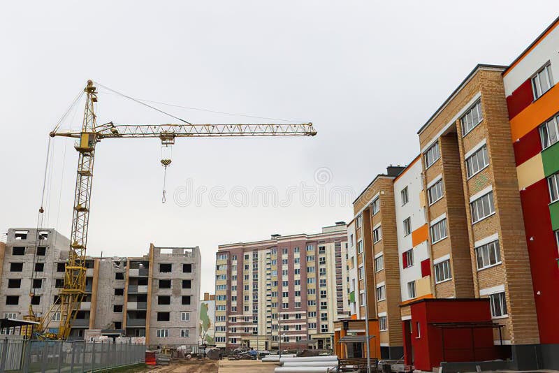 Construction of a Residential Complex. Modern Urban Residential ...