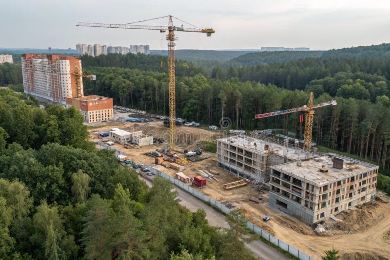 Construction of Residential Complex in Moscow, Russia Stock ...