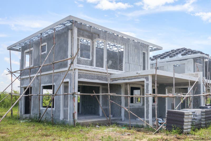 Construction Residential New House with Prefabrication System in ... Construction Residential New House with Prefabrication System in ...