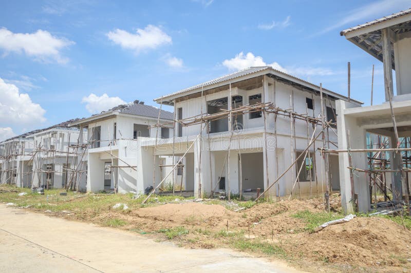 Construction Residential House with Prefabrication System in Progress ...