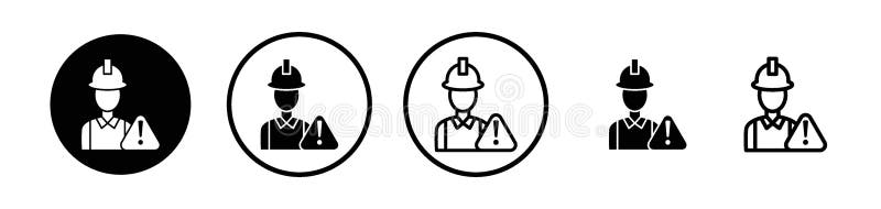 Construction Risk Icon Vector Set on White Background Stock Vector ...