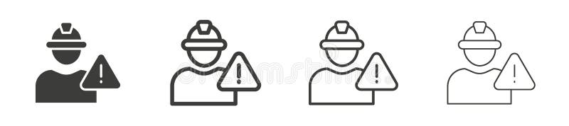 Construction Risk Icon Vector Set on White Background Stock Vector ...