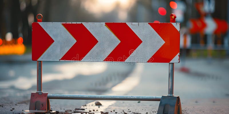 Road Construction Chevron Stock Illustrations – 111 Road Construction ...