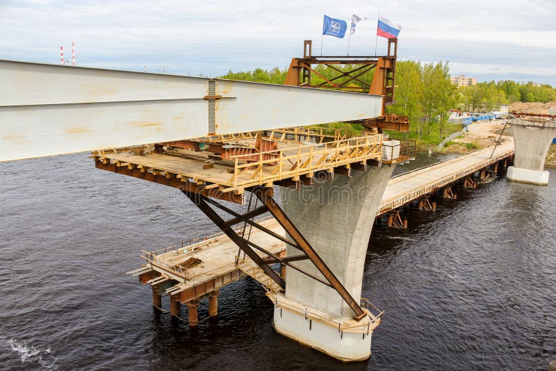 Mounting Platform Under the Span of the Bridge Editorial Stock Photo ...