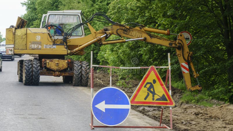 Construction of a Road. Earth Movement Stock Image - Image of earthwork ...
