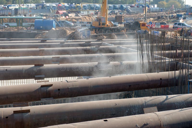 Construction of Road Interchange at the Intersection of Ring Roa Stock ...