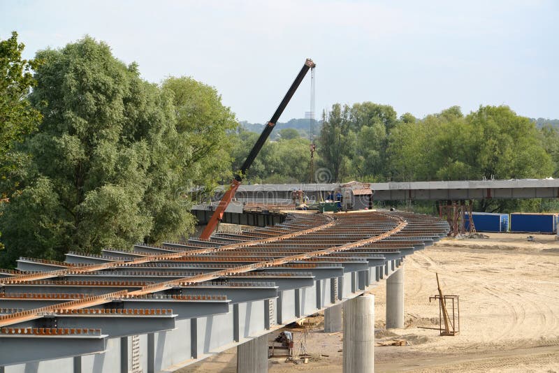 Construction of a Road Platform in Kaliningrad, Russia Stock Image ...