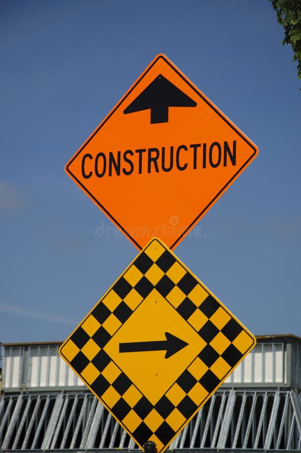 Construction road sign stock image. Image of read, metaphor - 21166483