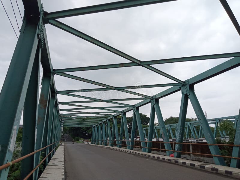 Construction of Road Truss Bridges Stock Photo - Image of steel ...