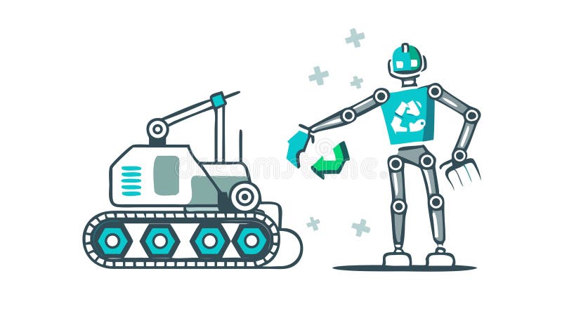 Construction Robot and Excavator Team Vector, Vector Design Generative ...