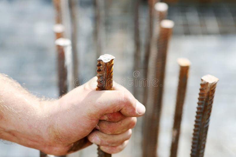 Construction rods stock photo. Image of iron, worker - 46161284