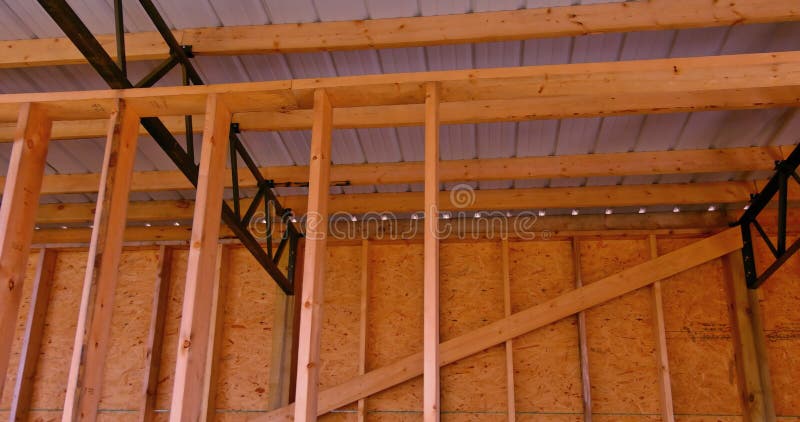 Timber Joists in Steel Frame Construction for Large Warehouse Hangar ...
