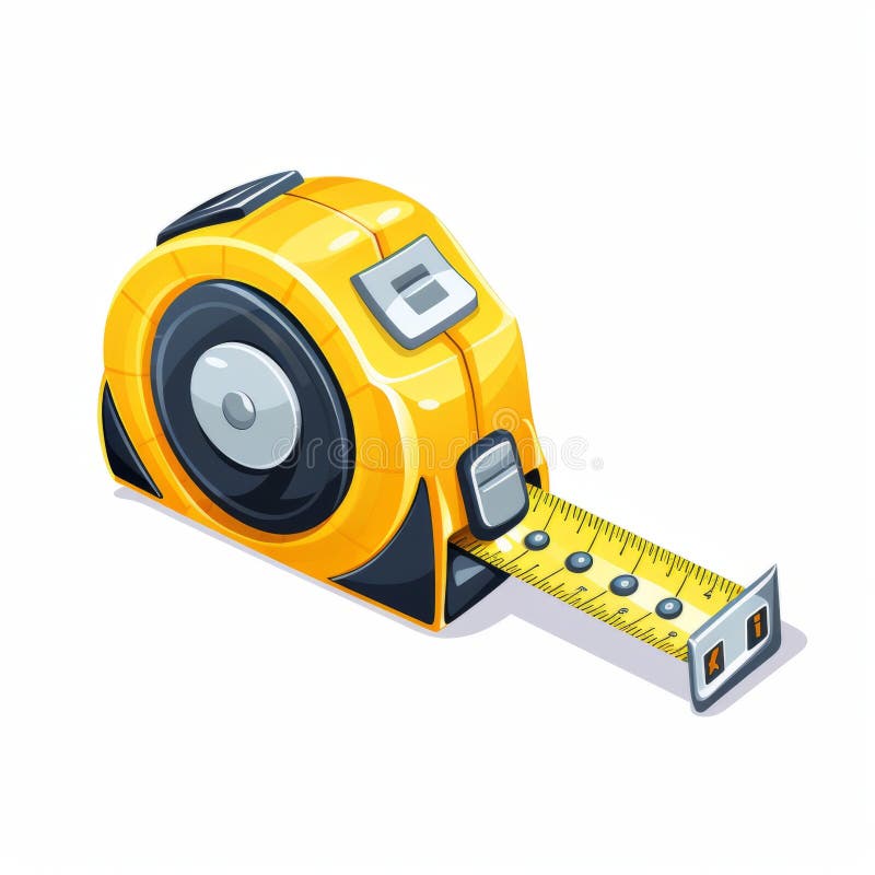 Construction Roulette Vector Illustration. Cartoon Isolated Yellow Tool ...