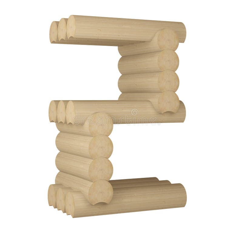 Construction of Rounded Timber in the Figure of Number 2 Stock ...