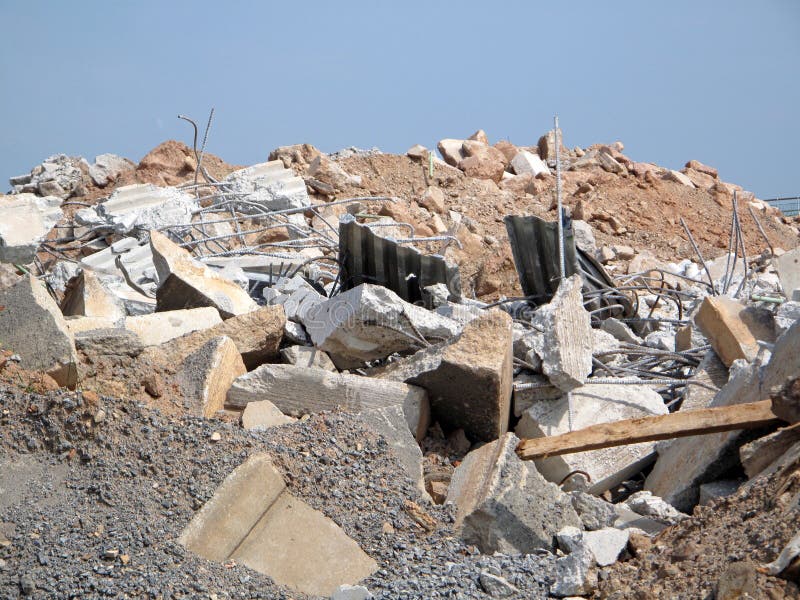 Construction Rubble. stock image. Image of boards, gray - 57967151