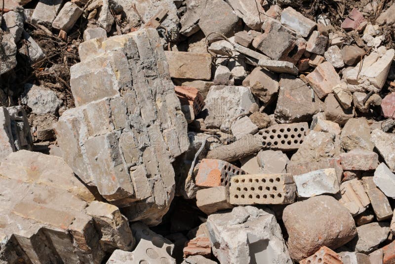 Construction rubble stock photo. Image of brick, masonry - 9042566