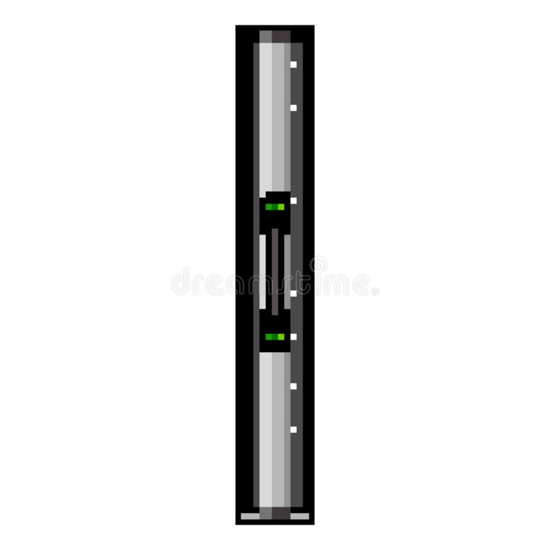 Construction Ruler Builder Game Pixel Art Vector Illustration Stock ...