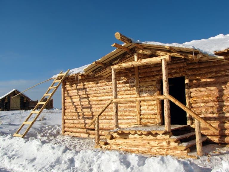 Construction of Rural House Stock Image - Image of architecture, camp ...