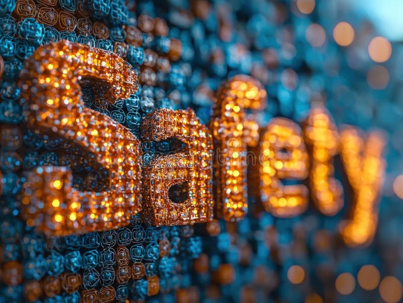 Construction Safety 3d Text Stock Photo - Image of designelement ...