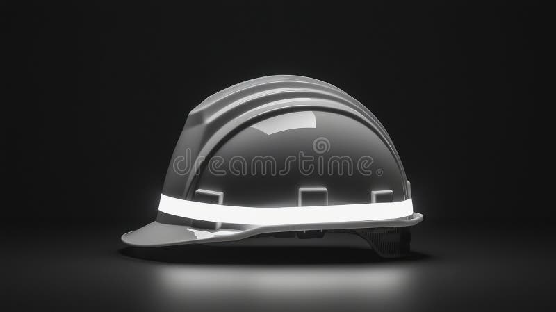 Construction Safety Gear Showcase Hard Hat with Reflective Strip Studio ...