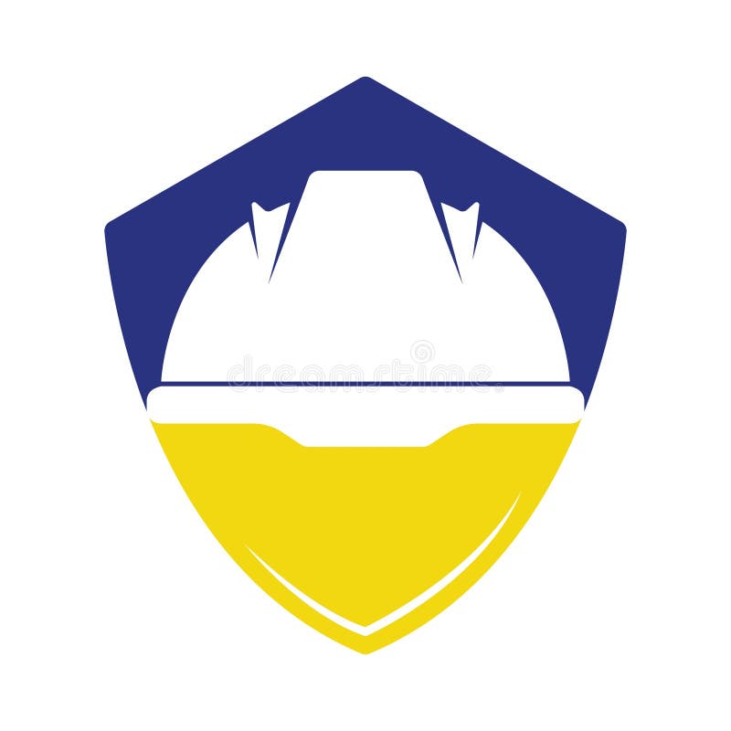 Construction Safety Helmet Logo Design Stock Illustration ...