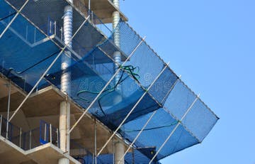 Construction safety net editorial image. Image of containment - 77393540