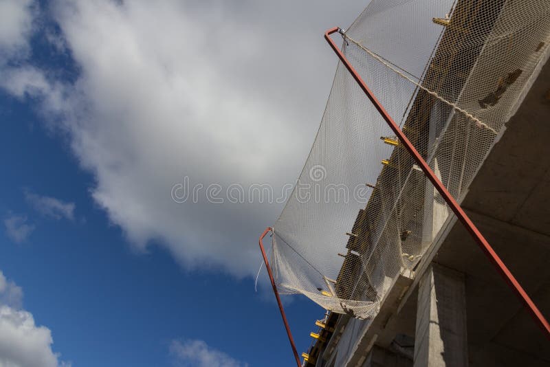 Construction Safety Net. a Construction Mesh that Prevents Objects from ...