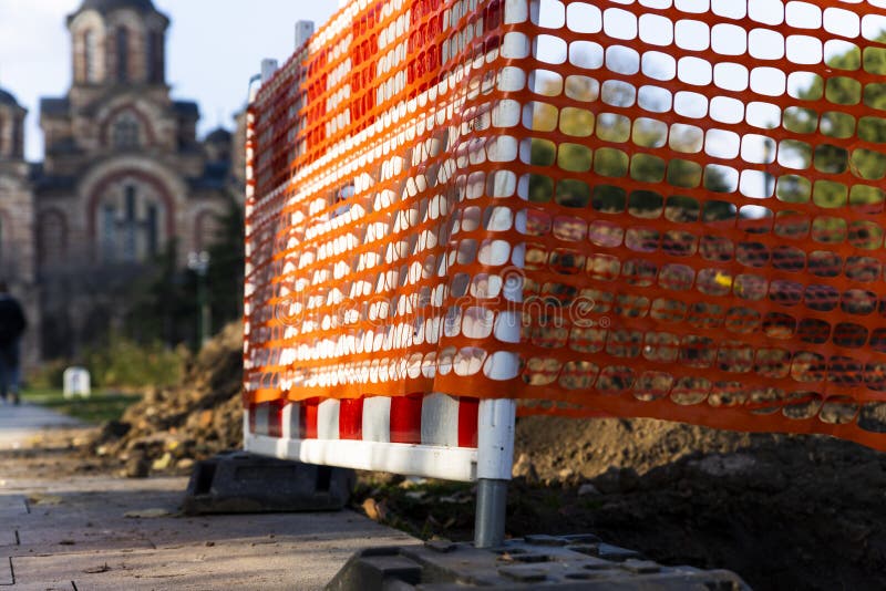 Construction Safety Net at the Construction Site Outdoors Stock Image ...
